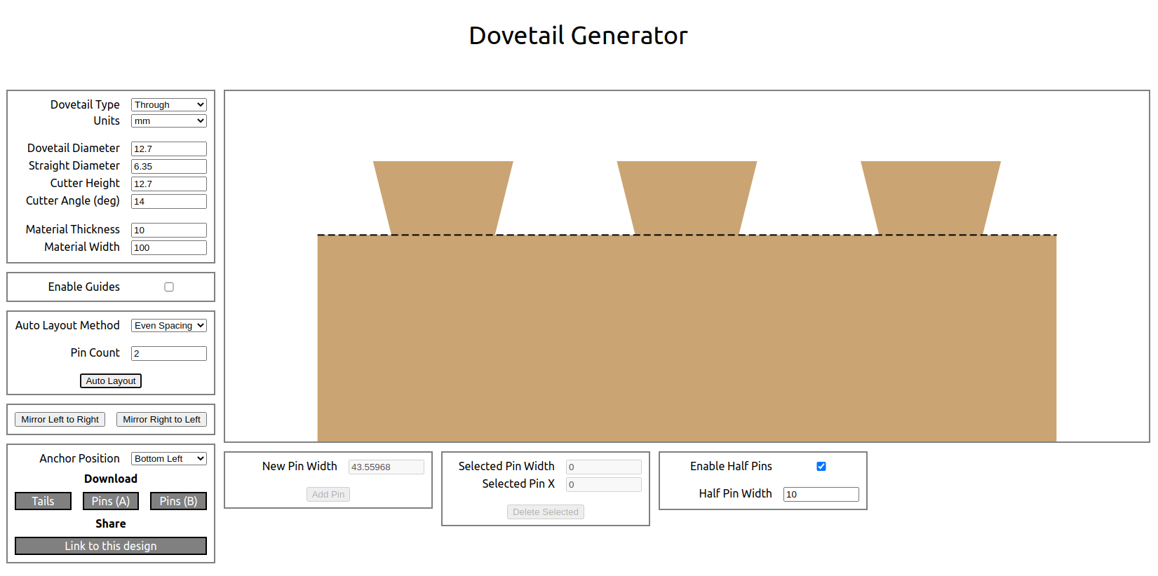 Dovetail Generator
